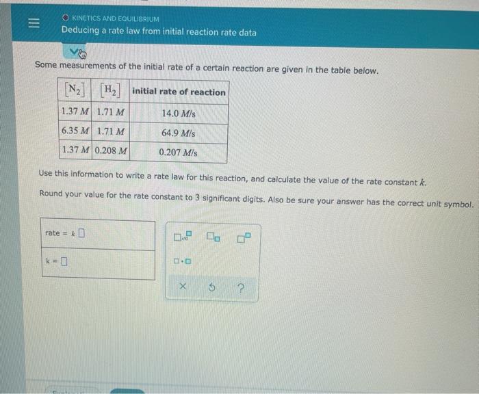 Solved OKINETICS AND EQUILIBRIUM Deducing a rate law from | Chegg.com