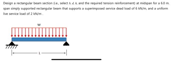 Solved Design a rectangular beam section (i.e., select | Chegg.com