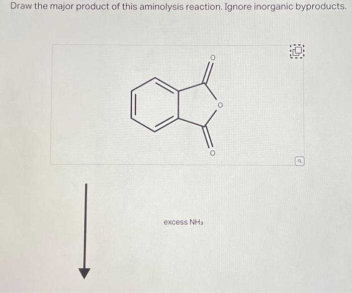 Solved Draw the major product of this aminolysis reaction. | Chegg.com