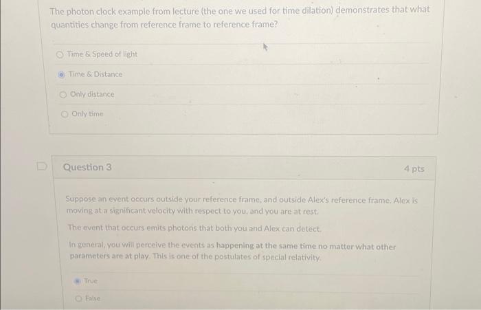 Solved The photon clock example from lecture (the one we | Chegg.com