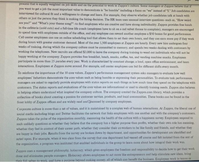 Solved Zappos Faces Competitive Challenges Zappos. based in | Chegg.com