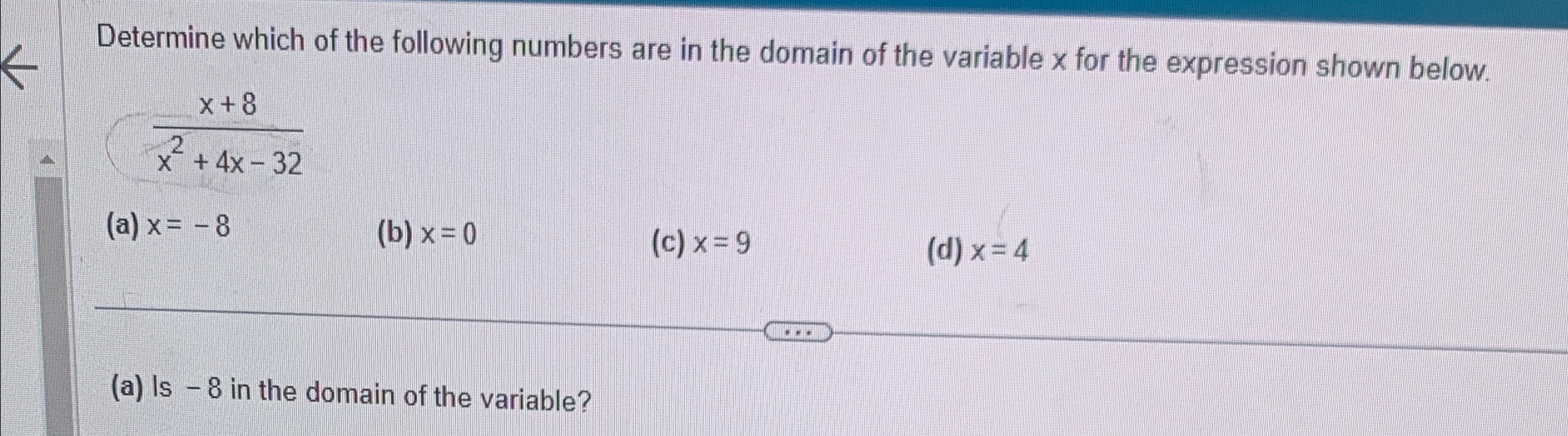 Solved Determine which of the following numbers are in the | Chegg.com