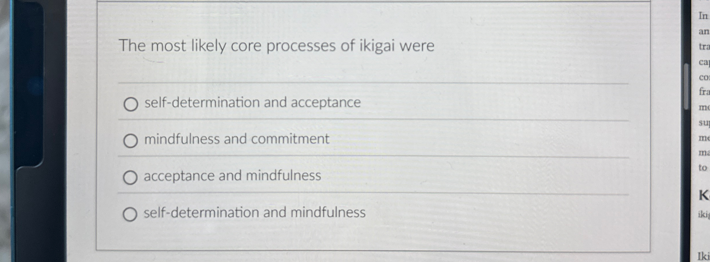 Solved The most likely core processes of ikigai | Chegg.com