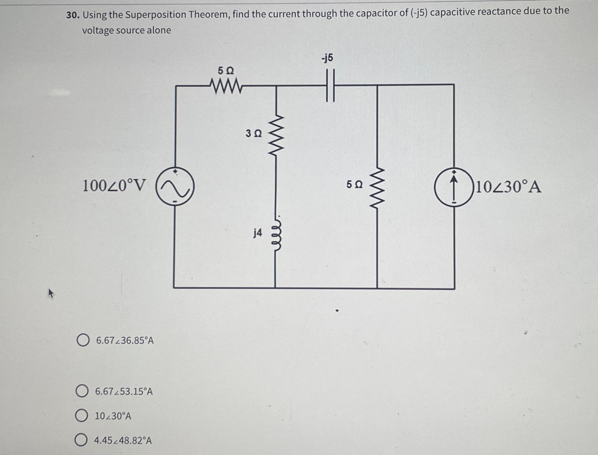 Solved Using the Superposition Theorem, find the current | Chegg.com