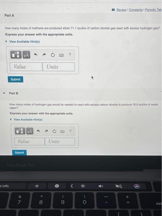Solved Part A:How many moles of methane are produced when | Chegg.com