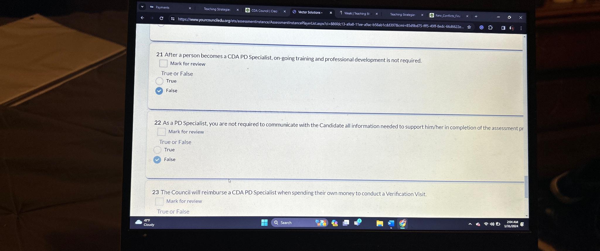 Solved 21 ﻿After a person becomes a CDA PD Specialist, | Chegg.com