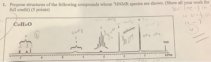Solved 1. Propose structures of the following compounds | Chegg.com