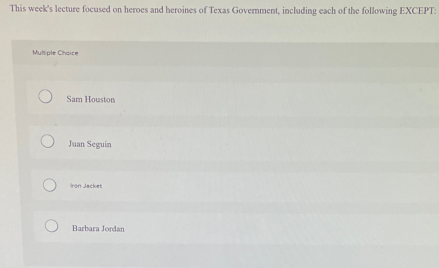 Solved This week's lecture focused on heroes and heroines of | Chegg.com