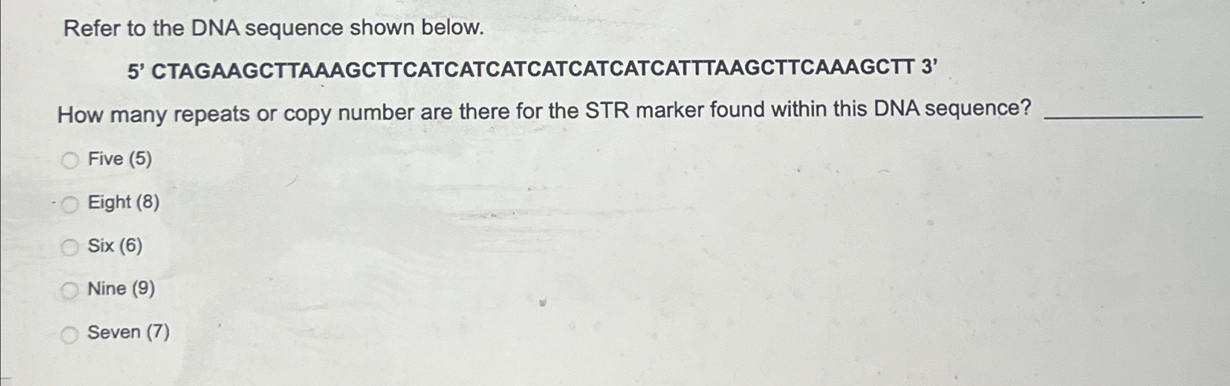 Solved Refer to the DNA sequence shown below.5' | Chegg.com