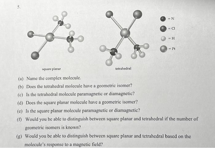 Solved (a) Name the complex molecule. (b) Does the | Chegg.com