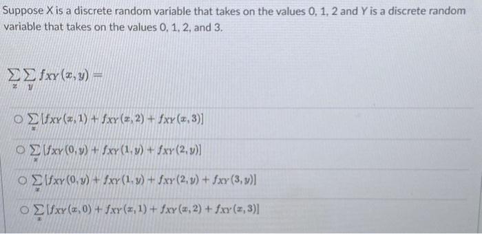 Solved Suppose X is a discrete random variable that takes on | Chegg.com