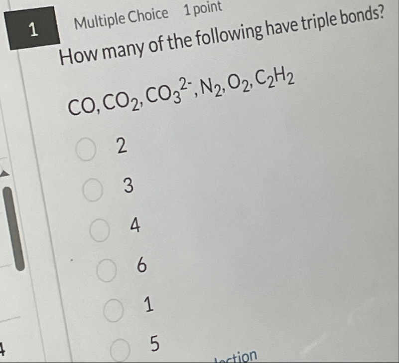 Solved 1Multiple Choice 1 ﻿point How many of the following | Chegg.com