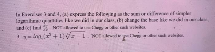 Solved In Exercises 3 and 4 , (a) express the following as | Chegg.com