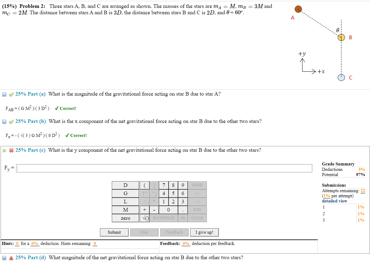 Solved Three stars A, ﻿B, ﻿and C are arranged as shown. The | Chegg.com