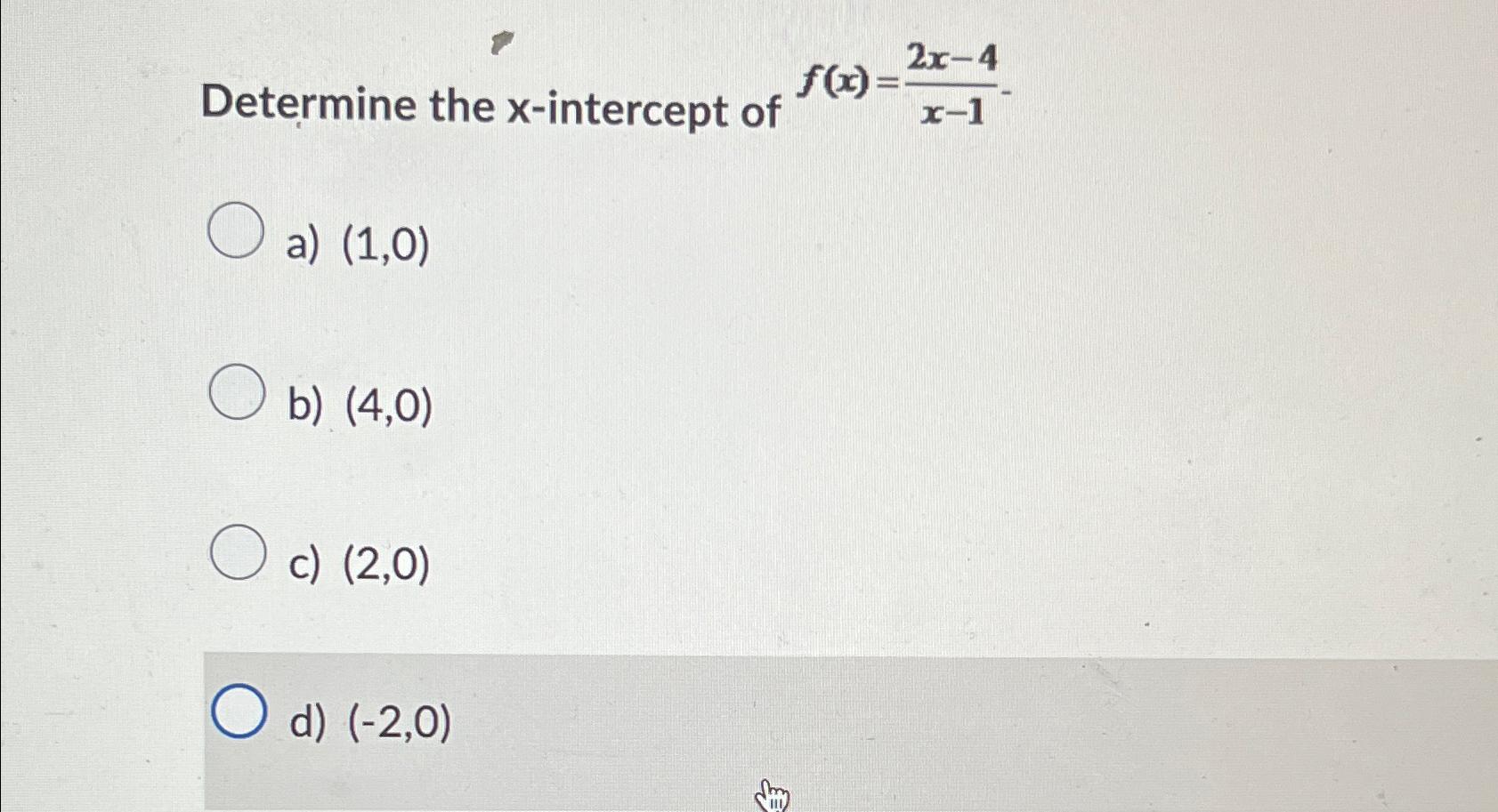 Solved Determine the x-intercept of | Chegg.com