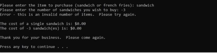 Solved Need help with c++Write a program to take orders for | Chegg.com
