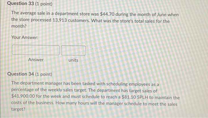 Solved If a store uses a 35-hour workweek, determine the | Chegg.com