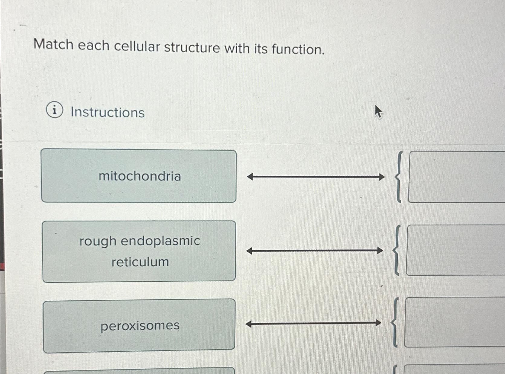 Solved Match each cellular structure with its function.(i) | Chegg.com