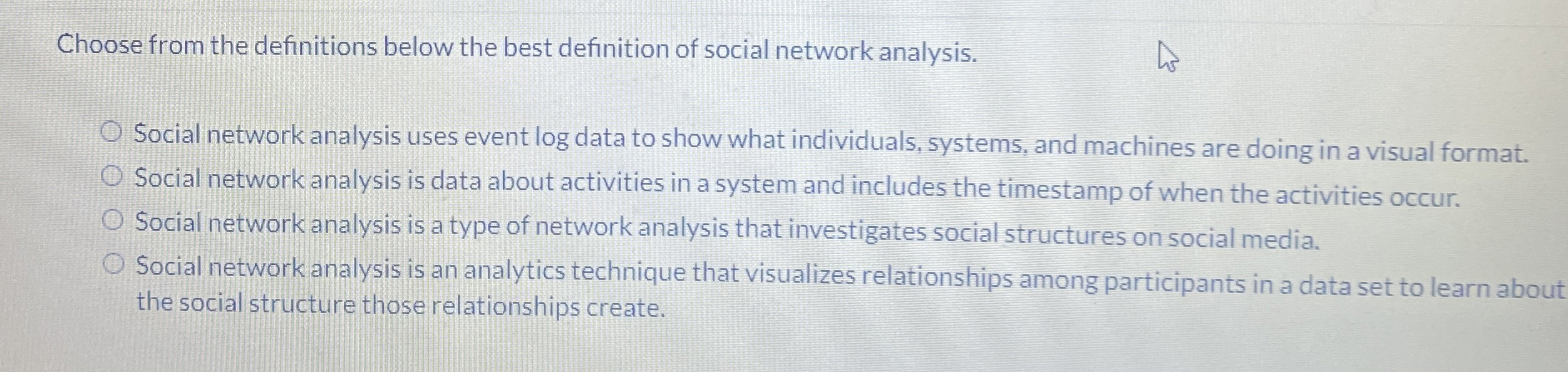 Solved Choose from the definitions below the best definition | Chegg.com