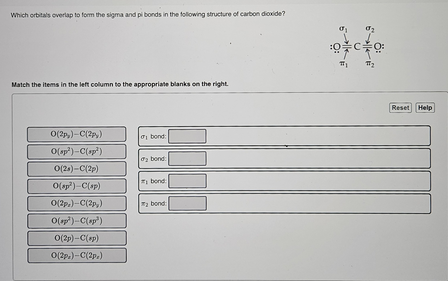 Solved Which orbitals overlap to form the sigma and pi bonds | Chegg.com