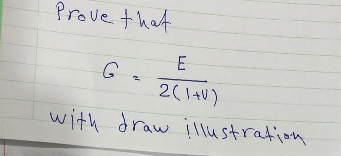 Solved Prove that E P G 2(1+V) with draw illustration | Chegg.com Solved Prove that E P G 2(1+V) with draw illustration | Chegg.com