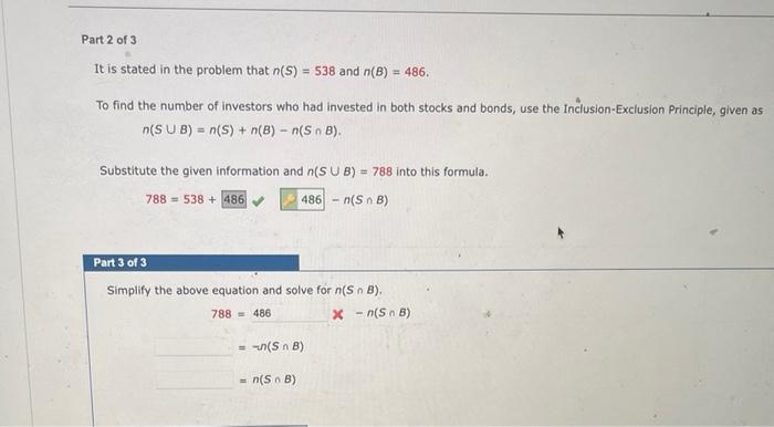 Solved Simplify the above equation and solve for n(S∩B). | Chegg.com