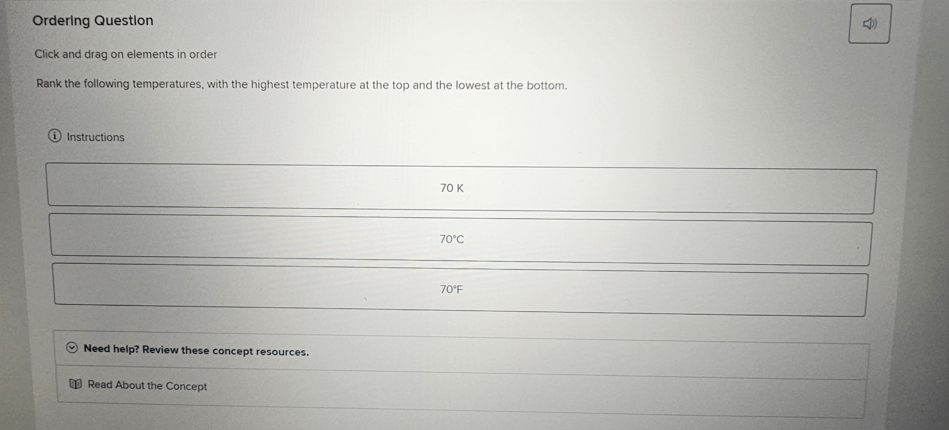 Solved Ordering QuestionClick and drag on elements in | Chegg.com