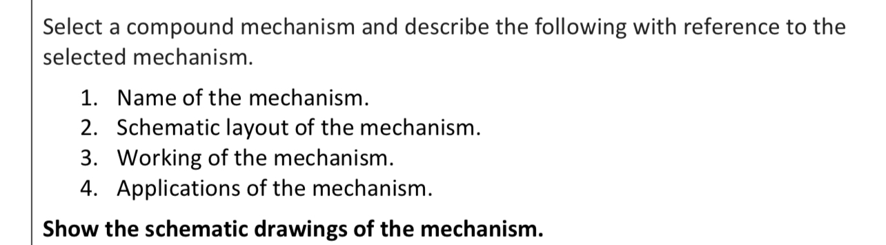 Select a compound mechanism and describe the | Chegg.com