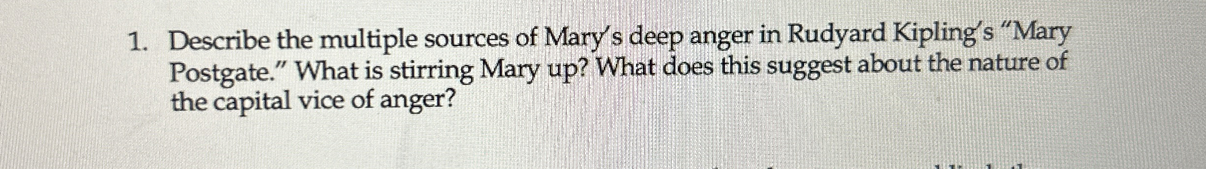 Describe the multiple sources of Mary's deep anger in | Chegg.com