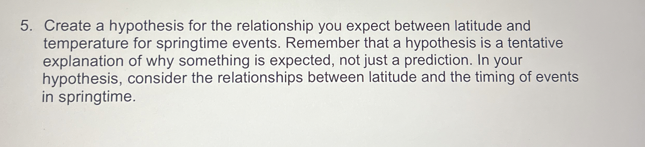 Solved Create a hypothesis for the relationship you expect | Chegg.com