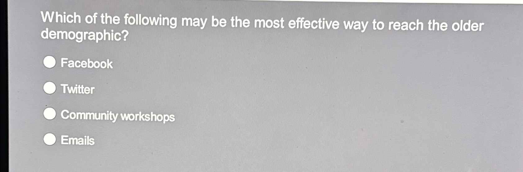 Solved Which of the following may be the most effective way | Chegg.com
