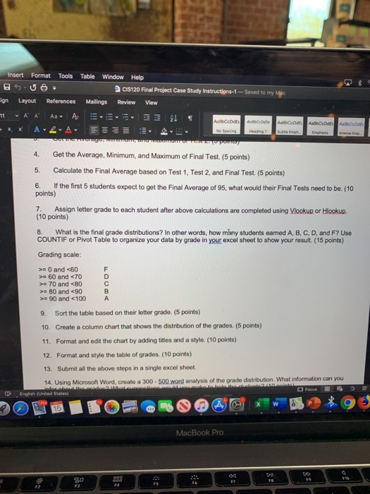 Solved Insert Format Tools Table Window Help a CIS120 Final | Chegg.com