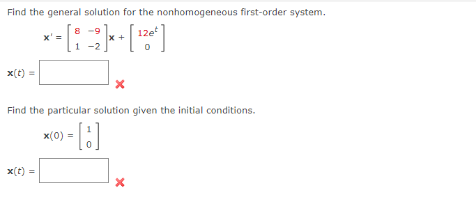 Solved Find the general solution for the nonhomogeneous | Chegg.com