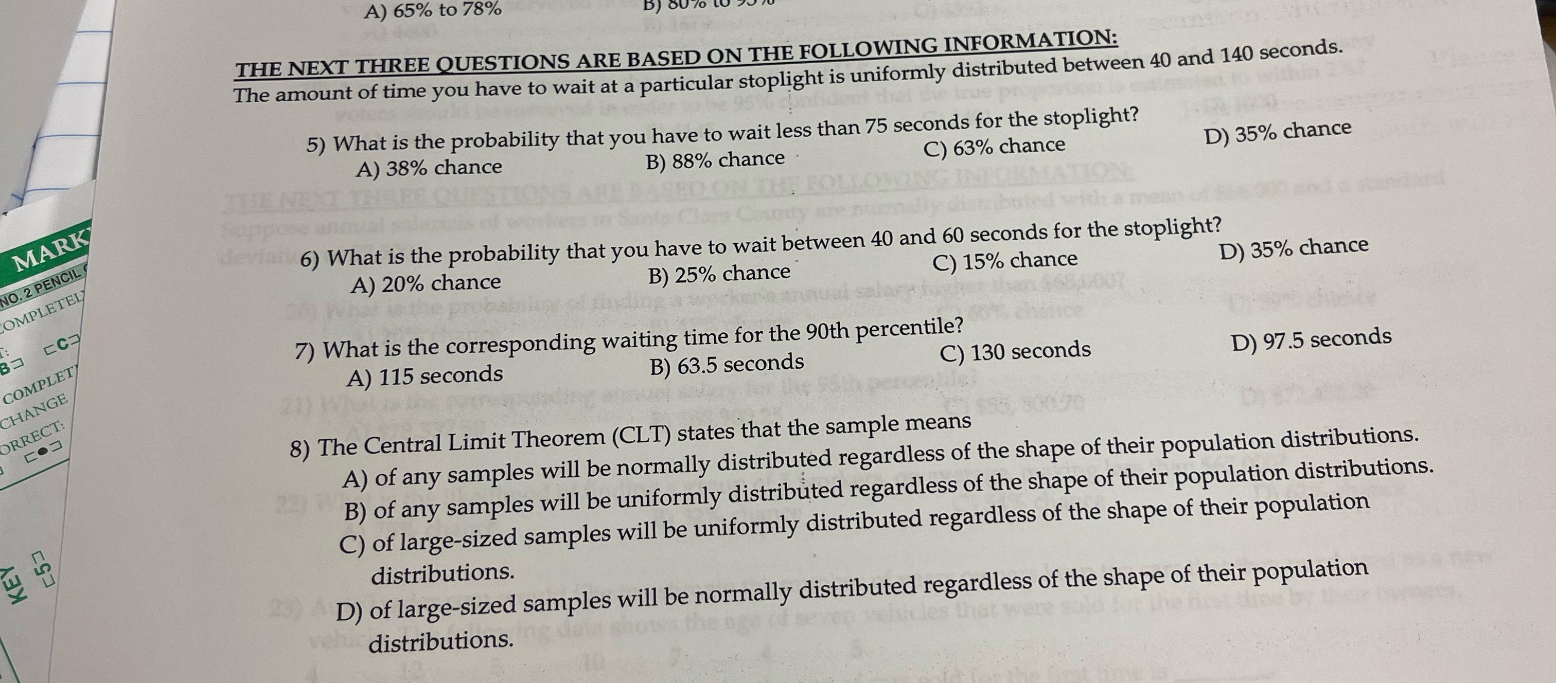 Solved THE NEXT THREE OUESTIONS ARE BASED ON THE FOLLOWING | Chegg.com