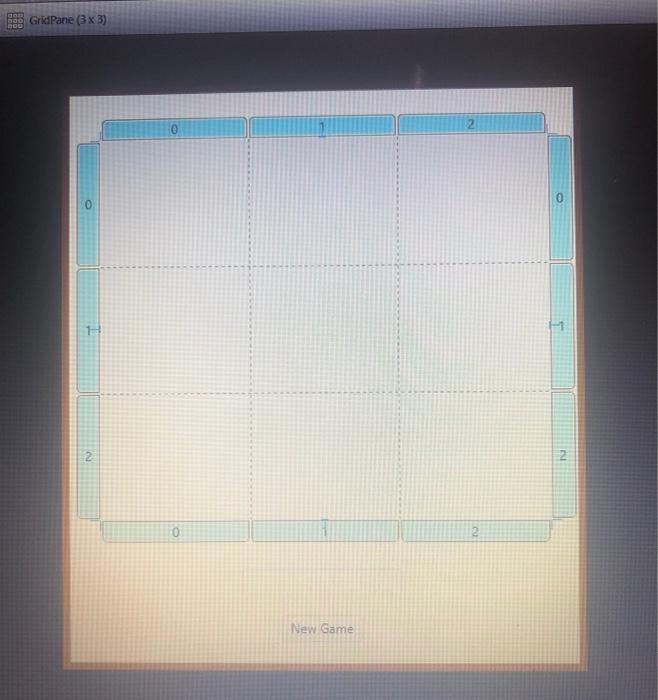 Solved 30 DOO GridPane (3x3) 2 O 2 2 2 New Game 10. | Chegg.com