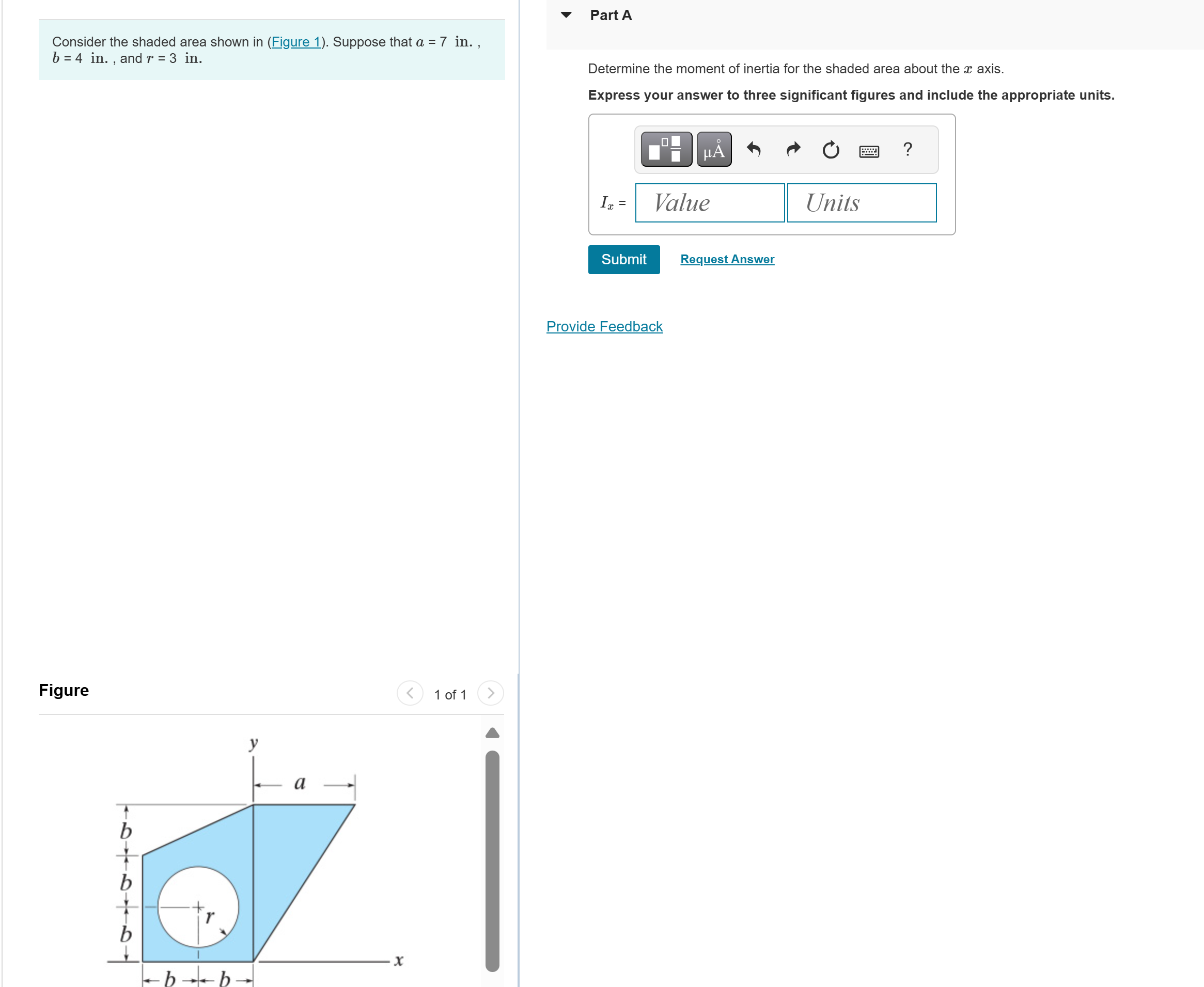 Solved Consider the shaded area shown in (Figure 1). | Chegg.com