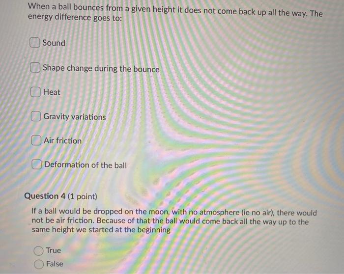 Solved When a ball bounces from a given height it does not | Chegg.com
