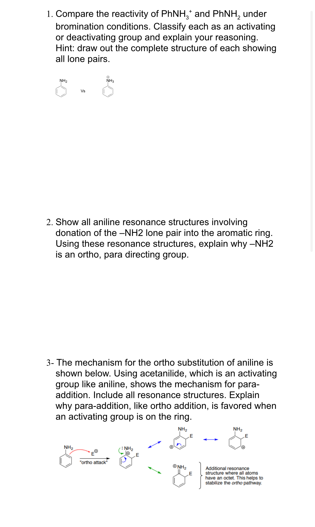 Solved Compare the reactivity of PhNH3+and PhNH2 ﻿under | Chegg.com