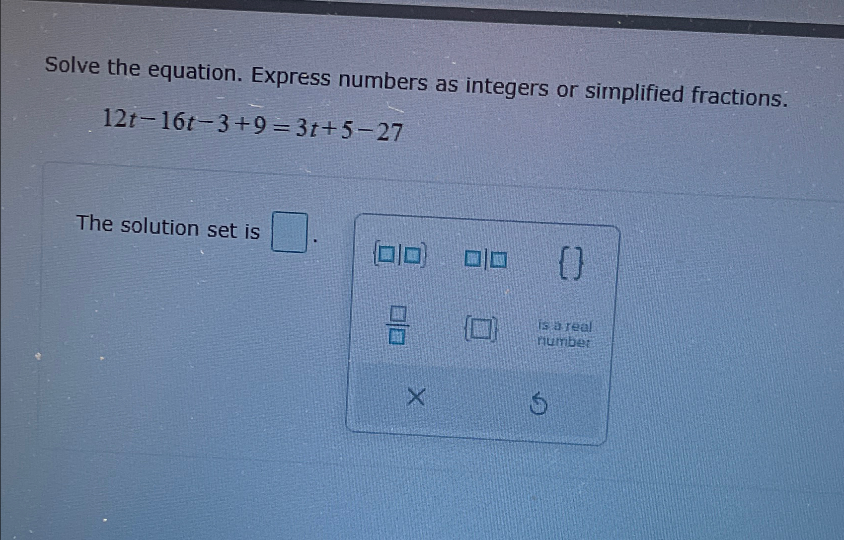 Solved Solve the equation. Express numbers as integers or | Chegg.com