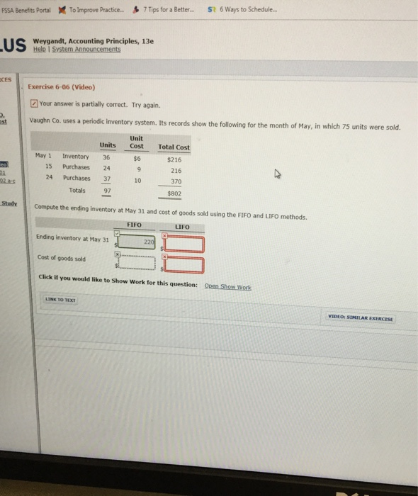 Solved FSSA Benefits Portal X To Improve Practice.. 7 Tips | Chegg.com