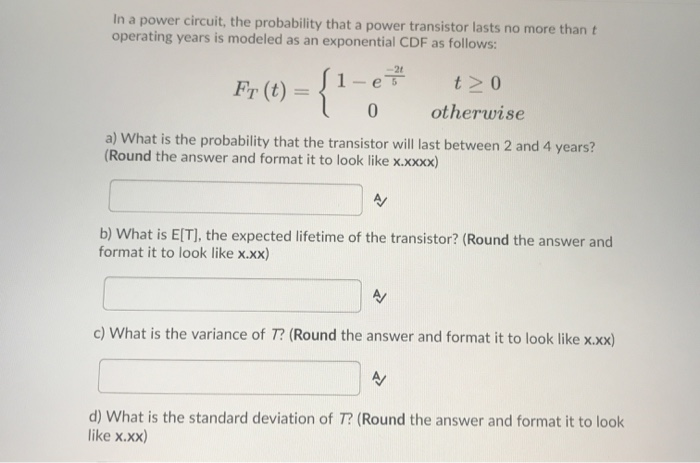 Solved In a power circuit, the probability that a power | Chegg.com
