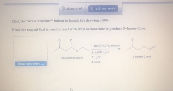 Solved 3 attempts let Check my work Click the "draw | Chegg.com