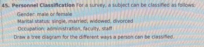 Solved 35. Personnel Classification For a survey, a subject | Chegg.com