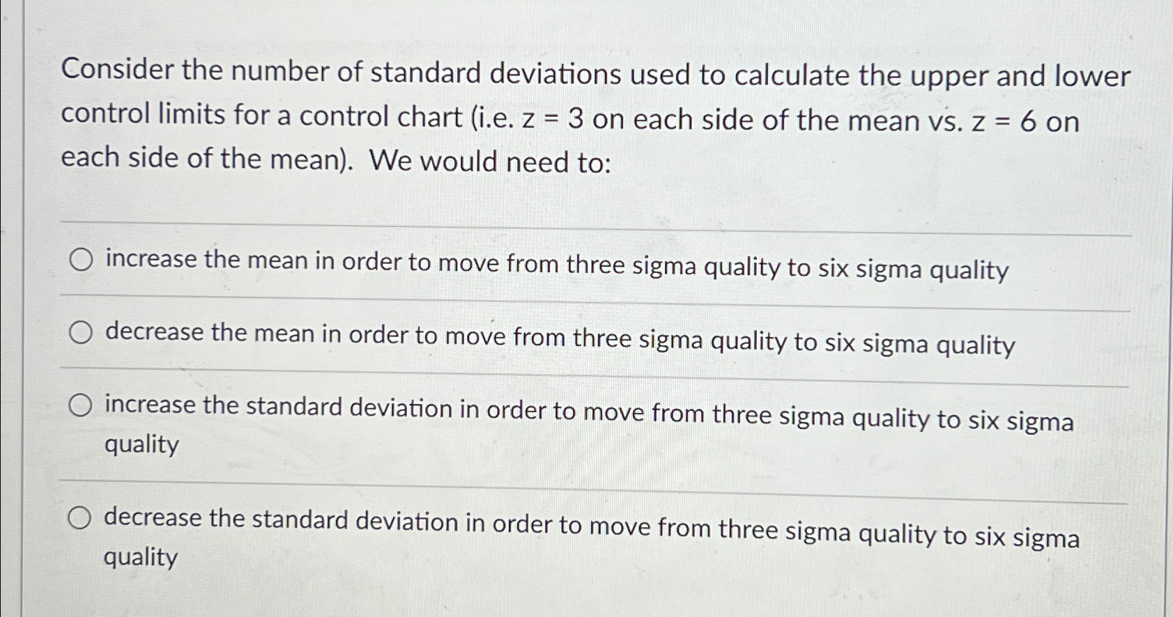 Solved Consider the number of standard deviations used to | Chegg.com