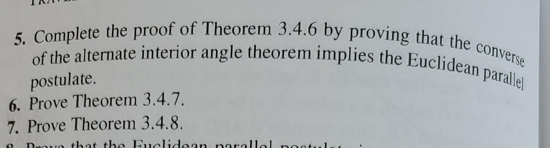Solved converse 5. Complete the proof of Theorem 3.4.6 by | Chegg.com