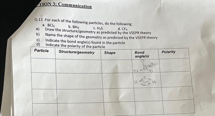 Solved Q.11 : For each of the following particles, do the | Chegg.com