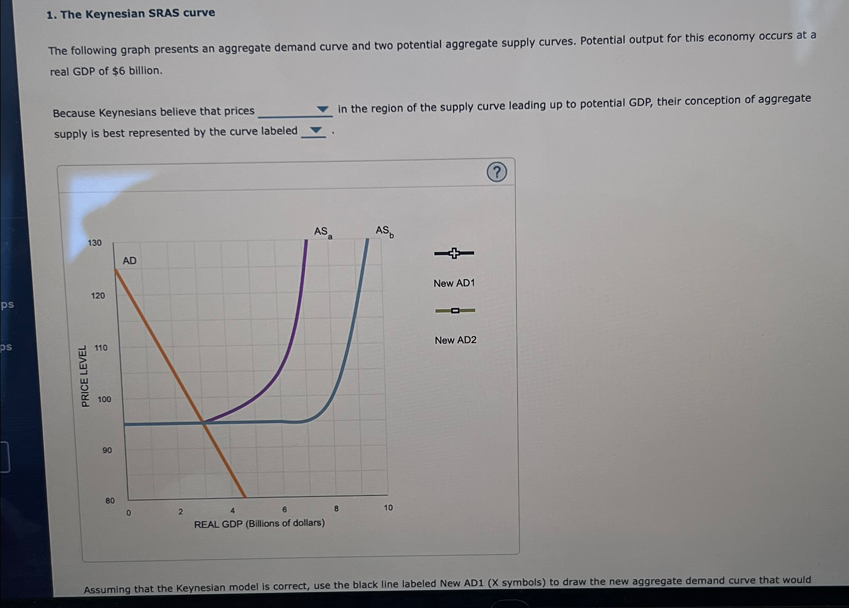 Solved The Keynesian SRAS curveThe following graph presents | Chegg.com