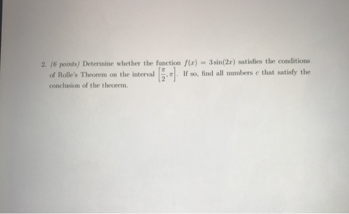 Solved 2. (6 points) Determine whether the function f(x) = 3 | Chegg.com