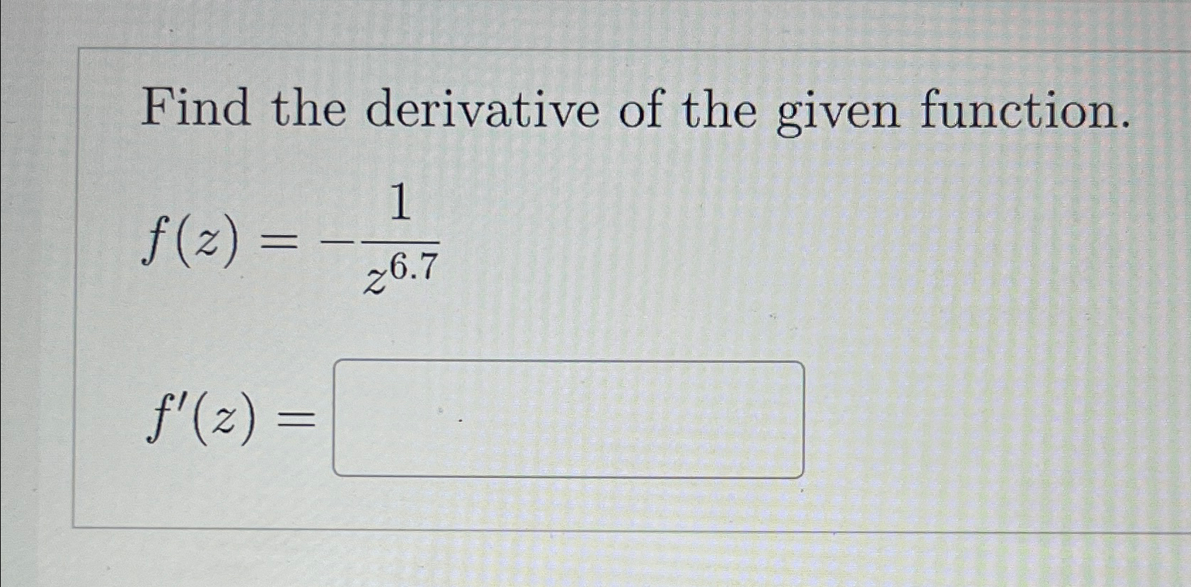 Solved Find the derivative of the given | Chegg.com