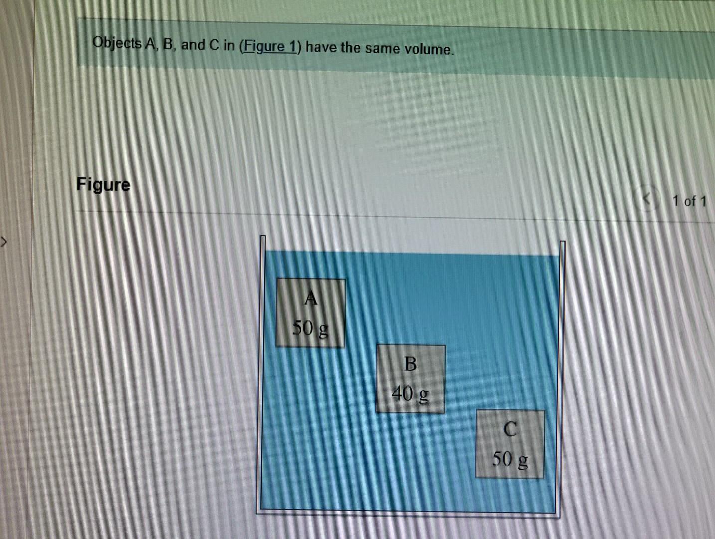Solved Objects A,B, and C in (Figure 1) have the same | Chegg.com